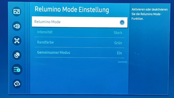 Samsung Smart TV: Relumino Modus | Samsung DE