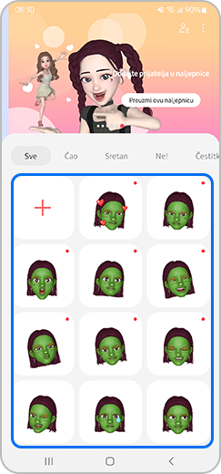 Kako koristiti stikere AR emotikona | Samsung BA