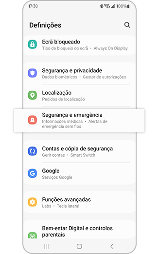 Como desligar a função de Emergência SOS | Samsung AFRICA_PT