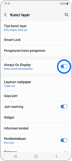 Cara menggunakan Always On Display