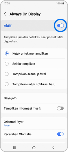 Cara menggunakan Always On Display