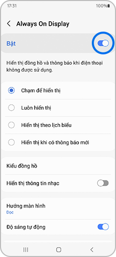 Cách sử dụng Always On Display