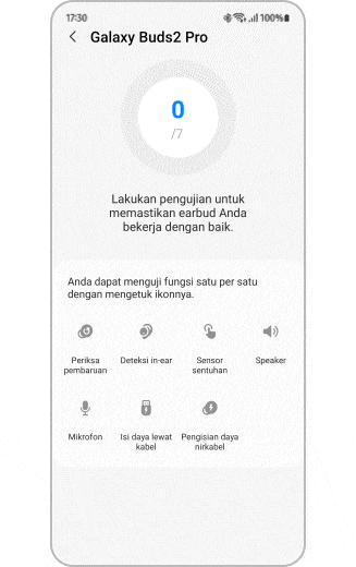 Bagaimana cara menggunakan Swa-diagnostik Galaxy Wearable