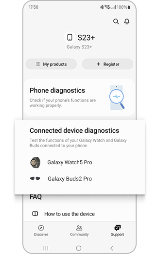 How to use Galaxy Wearable Self Diagnostics