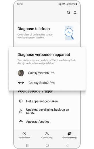 Hoe gebruik ik Galaxy Wearable Self Diagnostics | Samsung NL
