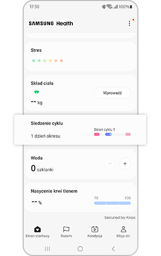 Aplikacja Samsung Health Cycle Tracking | Samsung Polska