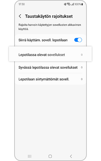 Optimointi | Galaxy-akku | Samsung Suomi