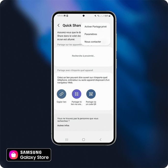 Fichiers & dossiers partagés - Quick Share | Samsung Professionnels France