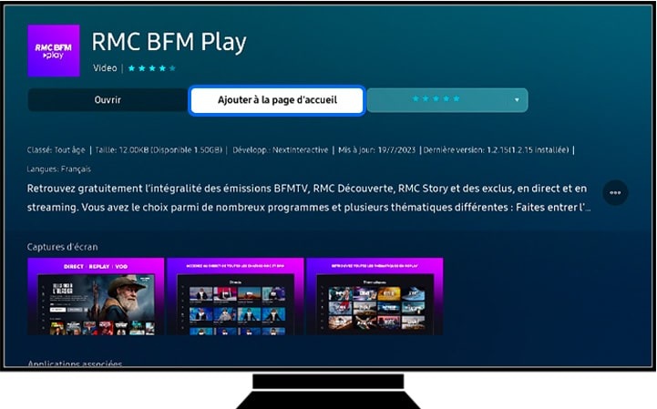 L’application RMC BFM Play sur mon téléviseur | Samsung FR