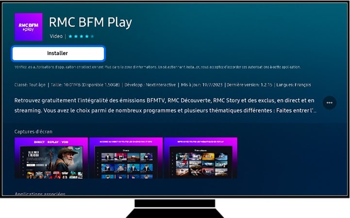 L’application RMC BFM Play sur mon téléviseur | Samsung FR