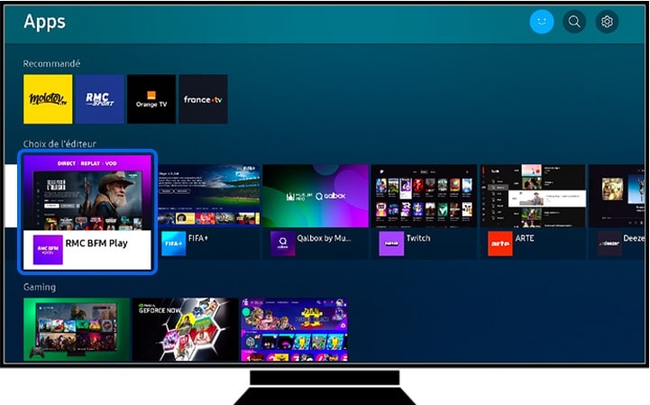 L’application RMC BFM Play sur mon téléviseur | Samsung FR