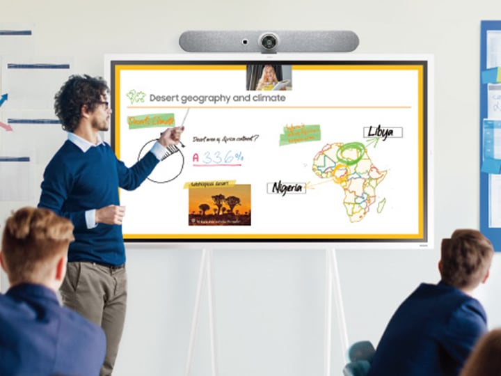 Solução de Aprendizado Híbrida | Samsung & Logitech | Samsung Business ...