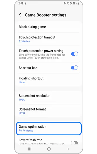 How can I change game optimisation settings? | Samsung UK