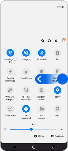 Hogyan használhatom a Gyorsbeállítások panelt? | Samsung Magyarország