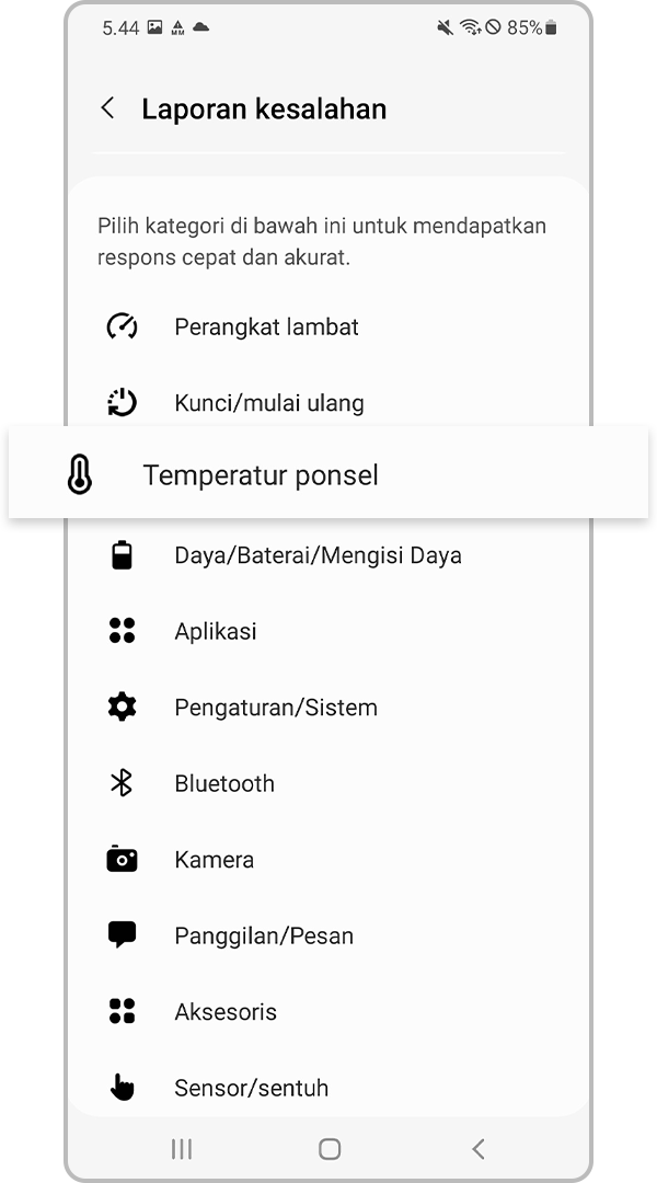 Cara menggunakan Diagnostik dalam aplikasi Samsung Members di perangkat ...