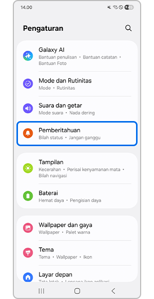 Cara menggunakan pengaturan notifikasi yang diperbarui di Samsung One ...