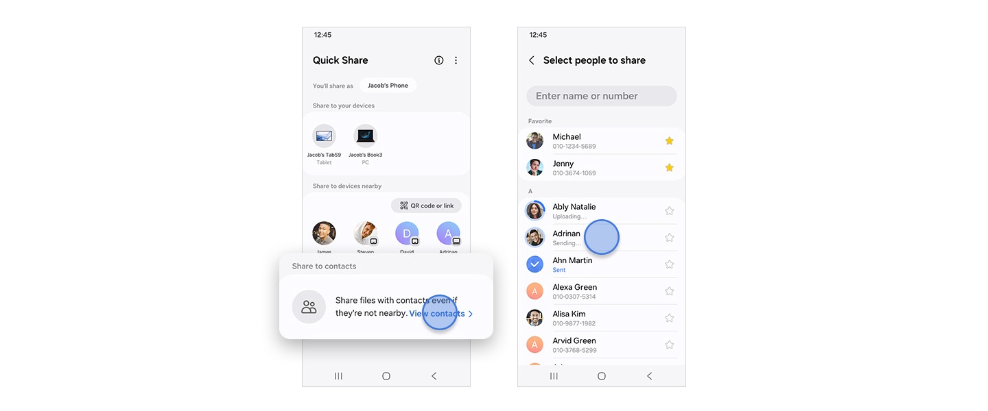 Quick Share | Apps & Services | Samsung IE