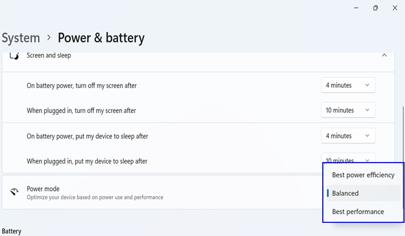 How to change power and sleep settings in Samsung laptop? | Samsung India