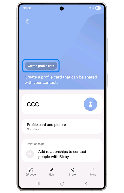 How to create & share the Profile Card in Galaxy devices | Samsung India