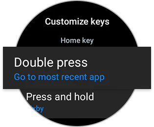 How to customize the Home key settings on my Samsung Galaxy Watch ...