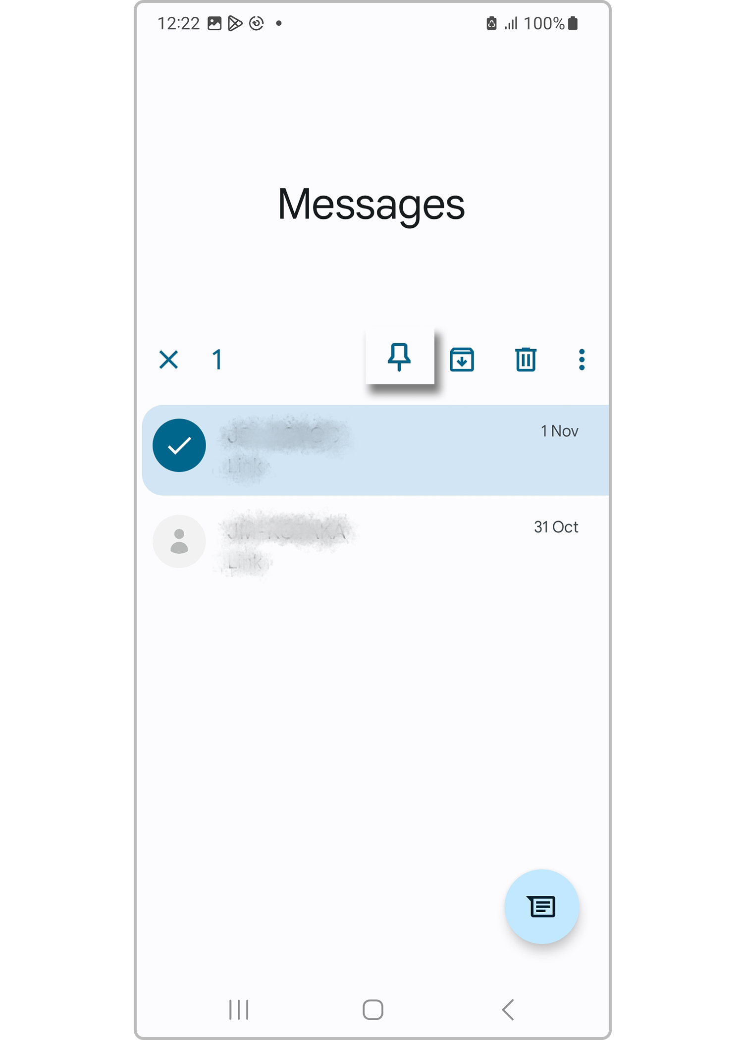 How to activate and deactivate 'pin to top' option on Message app ...