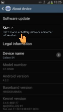 How to find IMEI number of a Samsung Galaxy S4(GT-I9500)? | Samsung India
