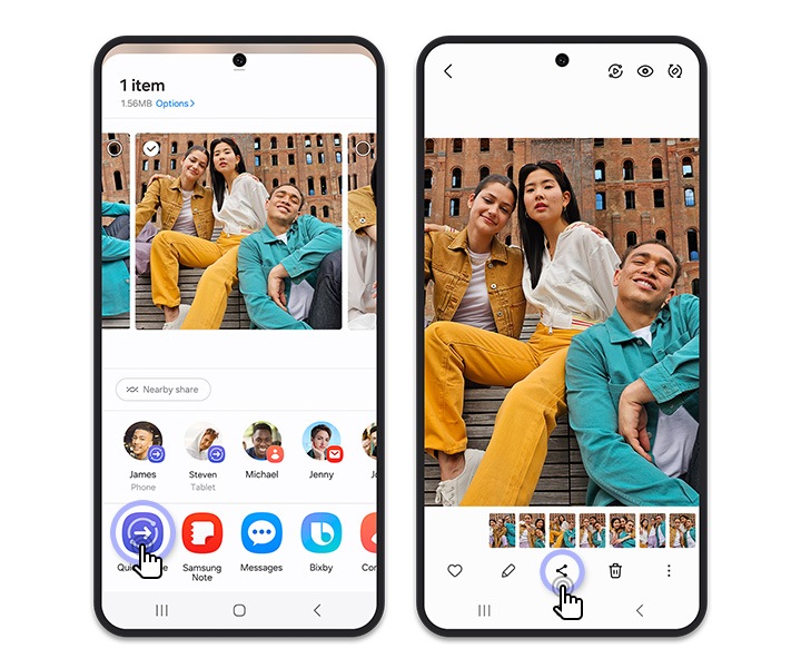 Quick Share | برنامه‌ها و سرویس‌ها | سامسونگ ایران