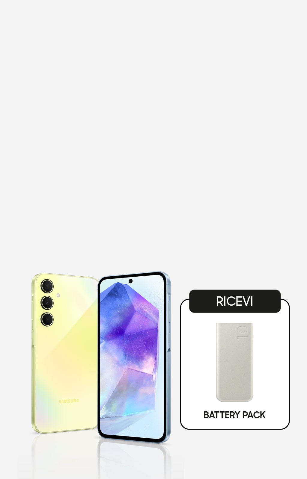 Samsung Galaxy A35 5G e A55 5G regalano Battery Pack | Samsung Italia