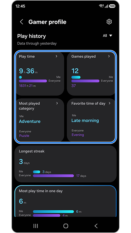 How to view play history data in Gaming Hub | Samsung Caribbean