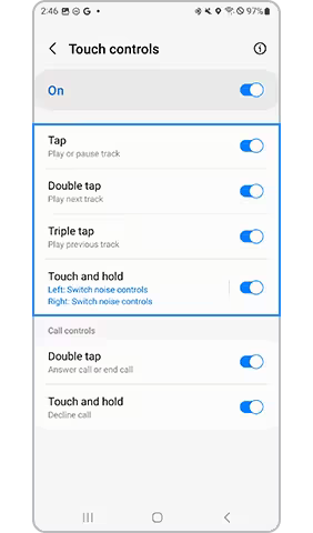 How to use the touch command of my Samsung Galaxy Buds earbuds ...