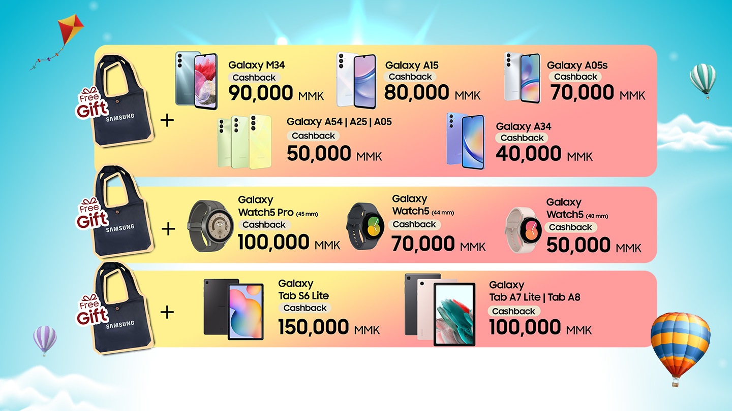 Samsung Myanmar Happy Summer Cash Back Promotion | Samsung Myanmar