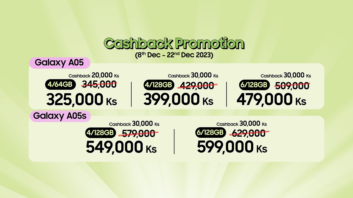 Samsung Myanmar Oppa Cashback Promotion | Samsung Myanmar