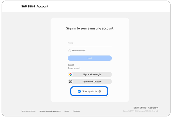 How to stay signed in or out of your Samsung.com account | Samsung CA