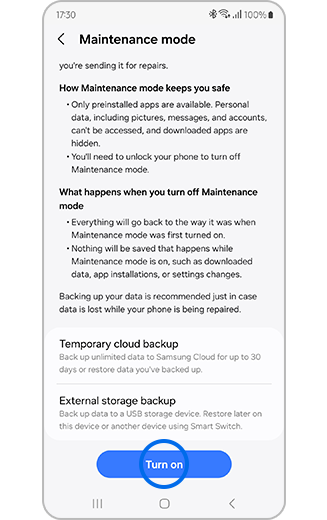 Maintenance mode | Samsung Canada