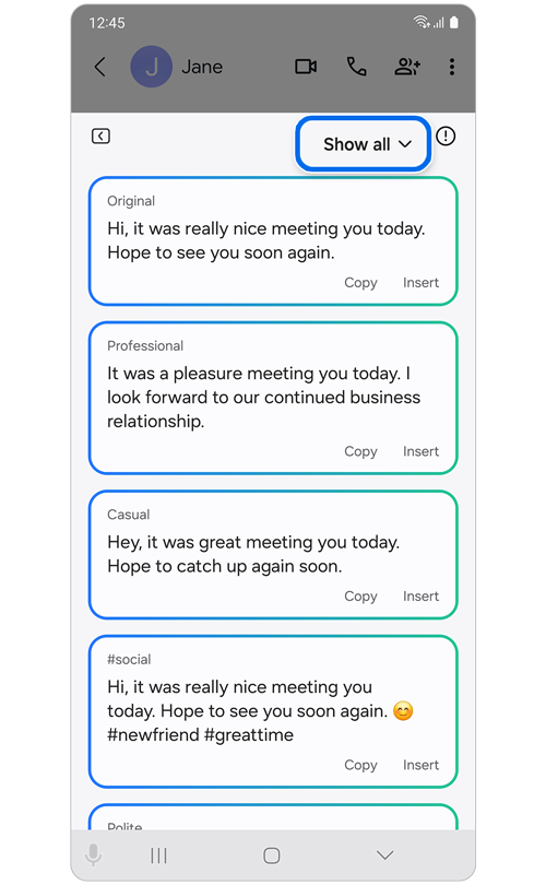 An overview of the enhancement (Writing Assist) when sending or ...