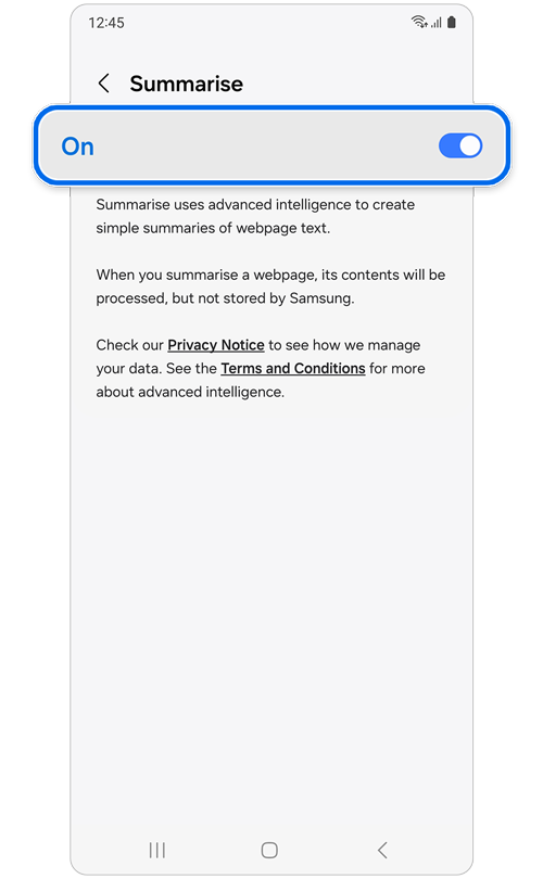 How to set up and use the Browsing assist features on the Galaxy S24 ...