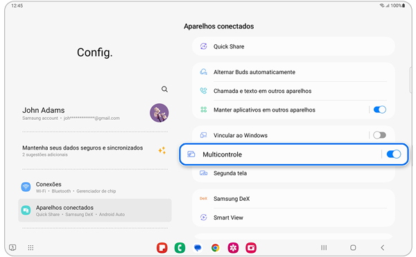 Navegue pelo seu telefone Galaxy e tablet Galaxy usando o Multicontrole ...