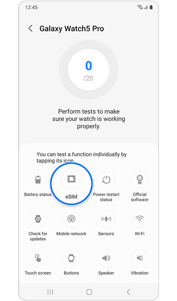 How to run eSIM self-diagnostics for the Galaxy Watch series