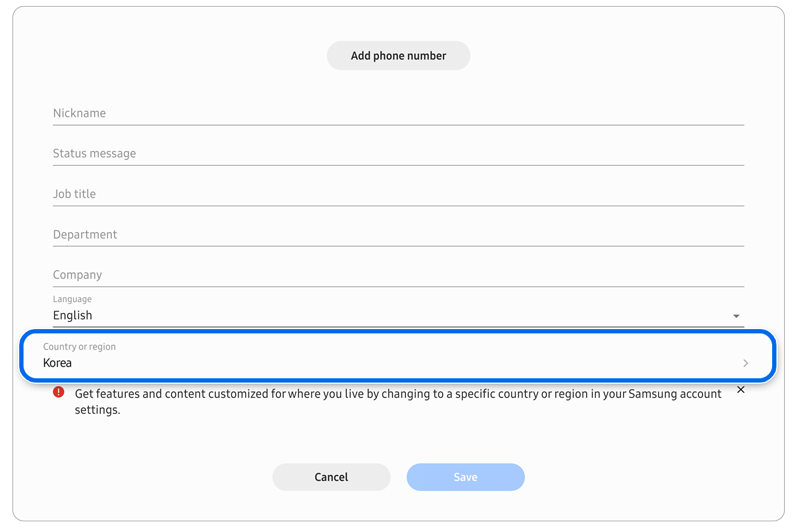 How to change your Samsung account country or region | Samsung CA