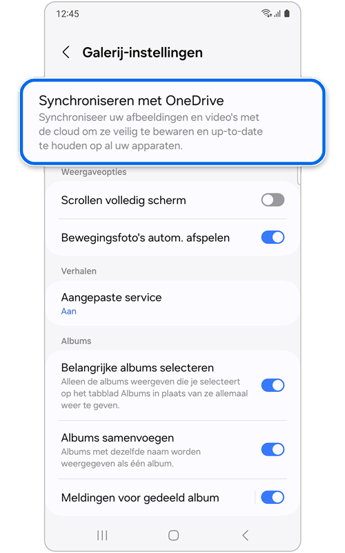 Synchroniseren van OneDrive met je Galaxy-apparaat | Samsung NL