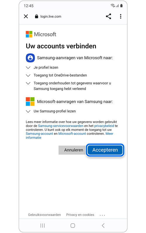 Synchroniseren van OneDrive met je Galaxy-apparaat | Samsung NL