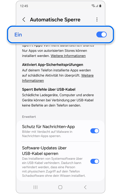 Schütze dein Galaxy-Gerät mit der neuen automatischen Sperrfunktion ...