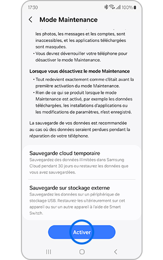 Mode maintenance | Samsung France