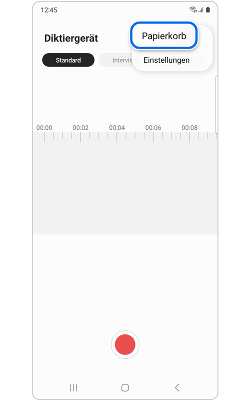 Aktualisierte Papierkorb-Funktion in "Eigene Dateien" auf Galaxy ...