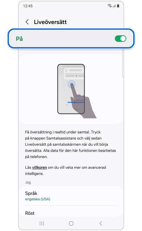 Så här använder du Liveöversättning för telefonsamtal med Galaxy AI ...