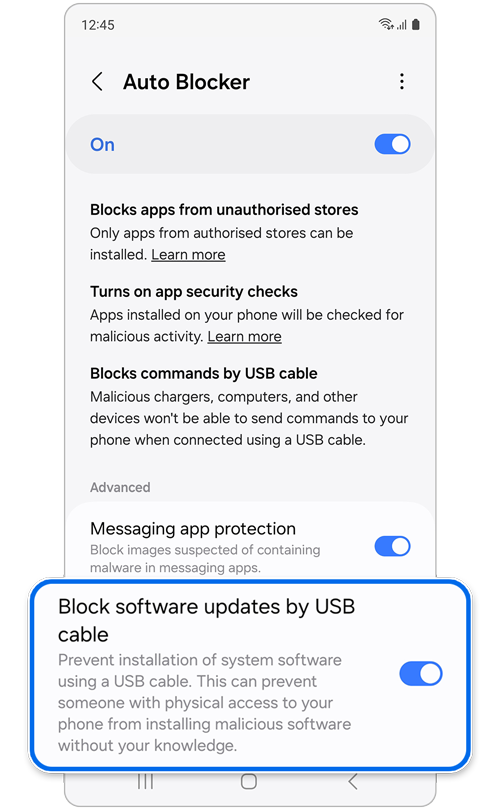 Protect your Galaxy device with the new Auto Blocker feature | Samsung ...