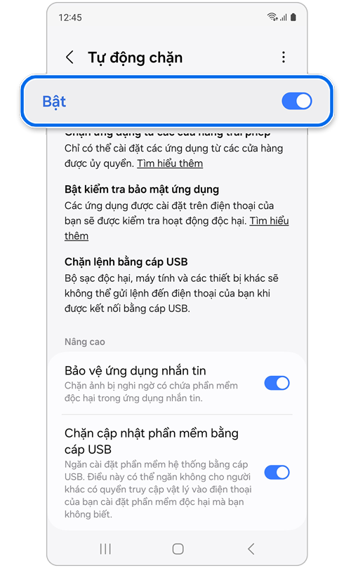 Bảo vệ thiết bị Galaxy của bạn bằng tính năng Auto Blocker mới