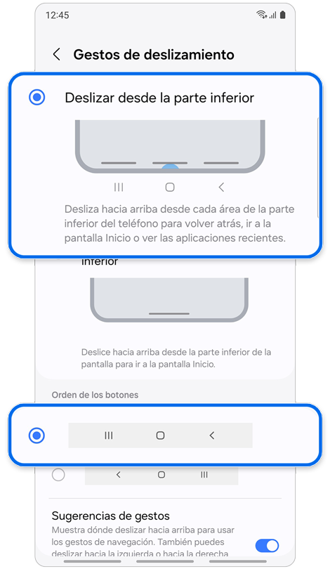 Cómo habilitar los gestos de deslizamiento (Deslizar desde abajo ...
