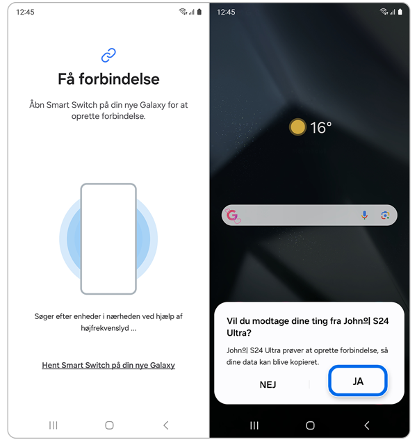Sådan bruger du Smart Switch-appen til at overføre data mellem Galaxy-enheder | Samsung Danmark