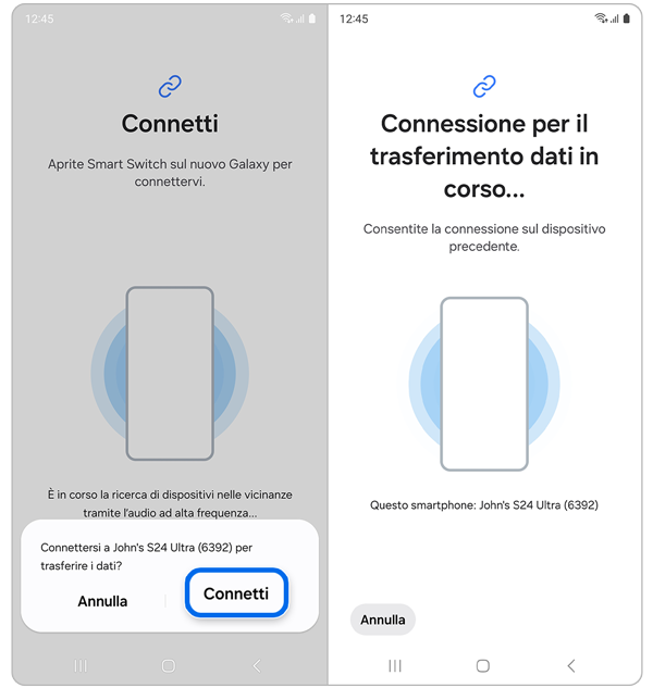 Come utilizzare l'app Smart Switch per trasferire dati tra dispositivi Galaxy | Samsung IT
